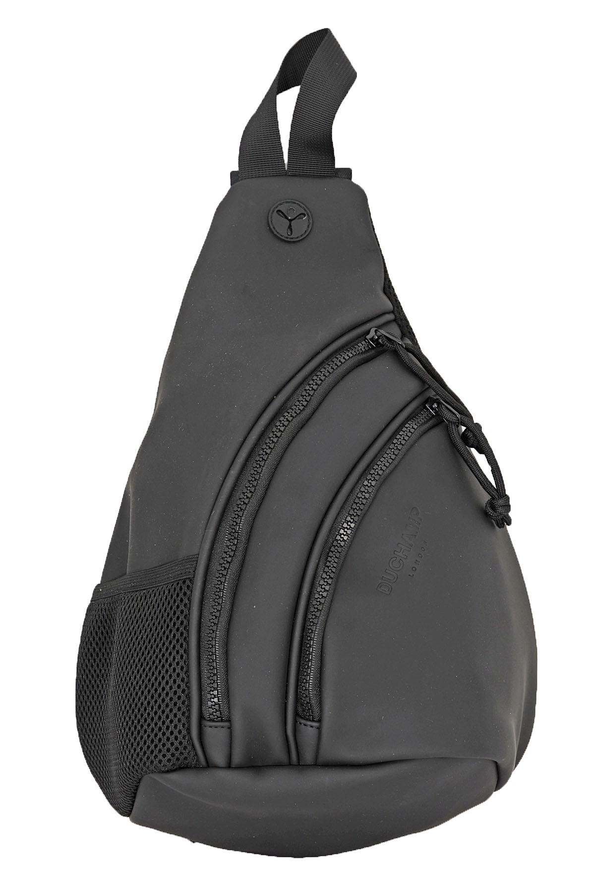 Duchamp Black Rubberized Sling Bag – SHOP ROFFE