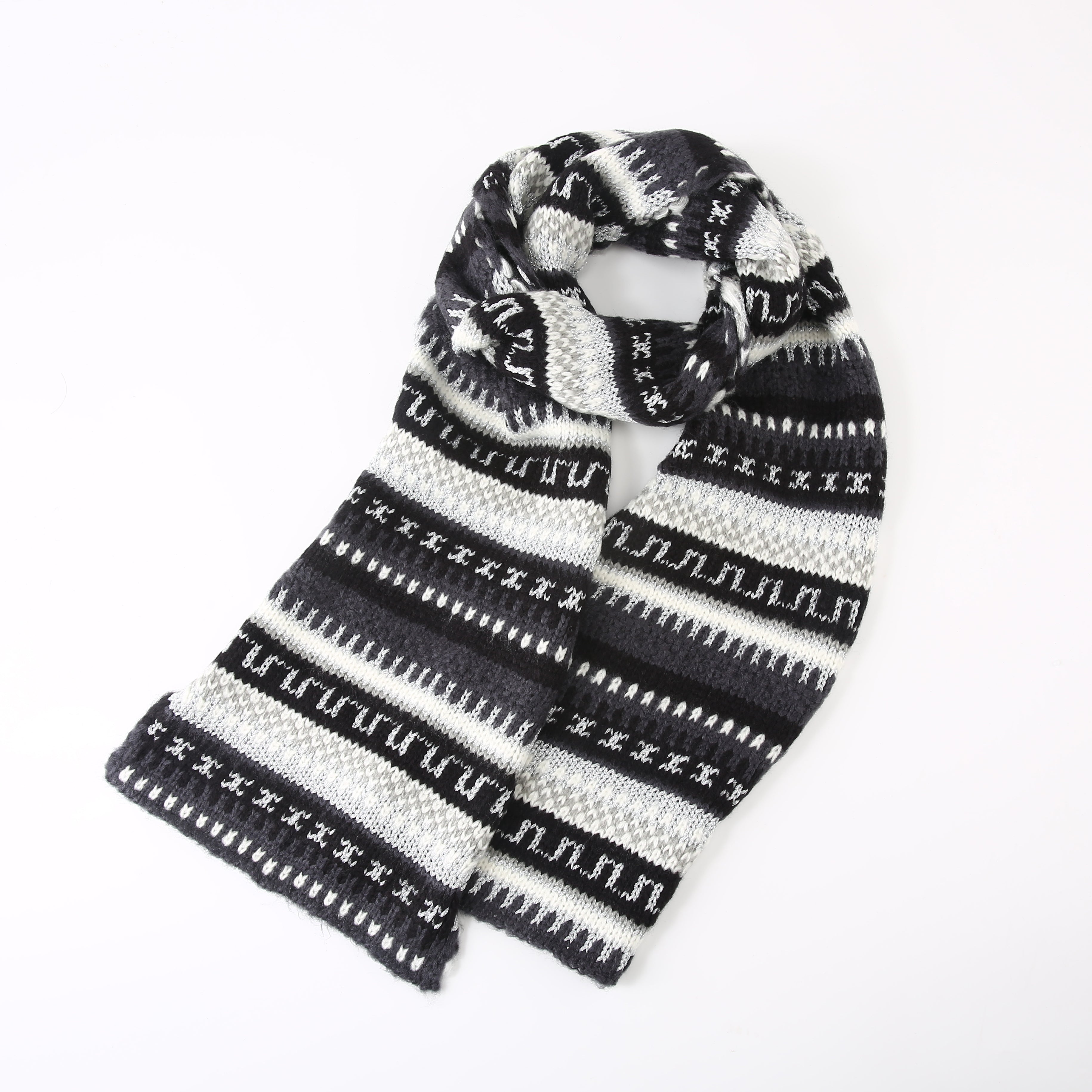 Ted Baker London Women's Fair Isle Knit Black Scarf – SHOP ROFFE