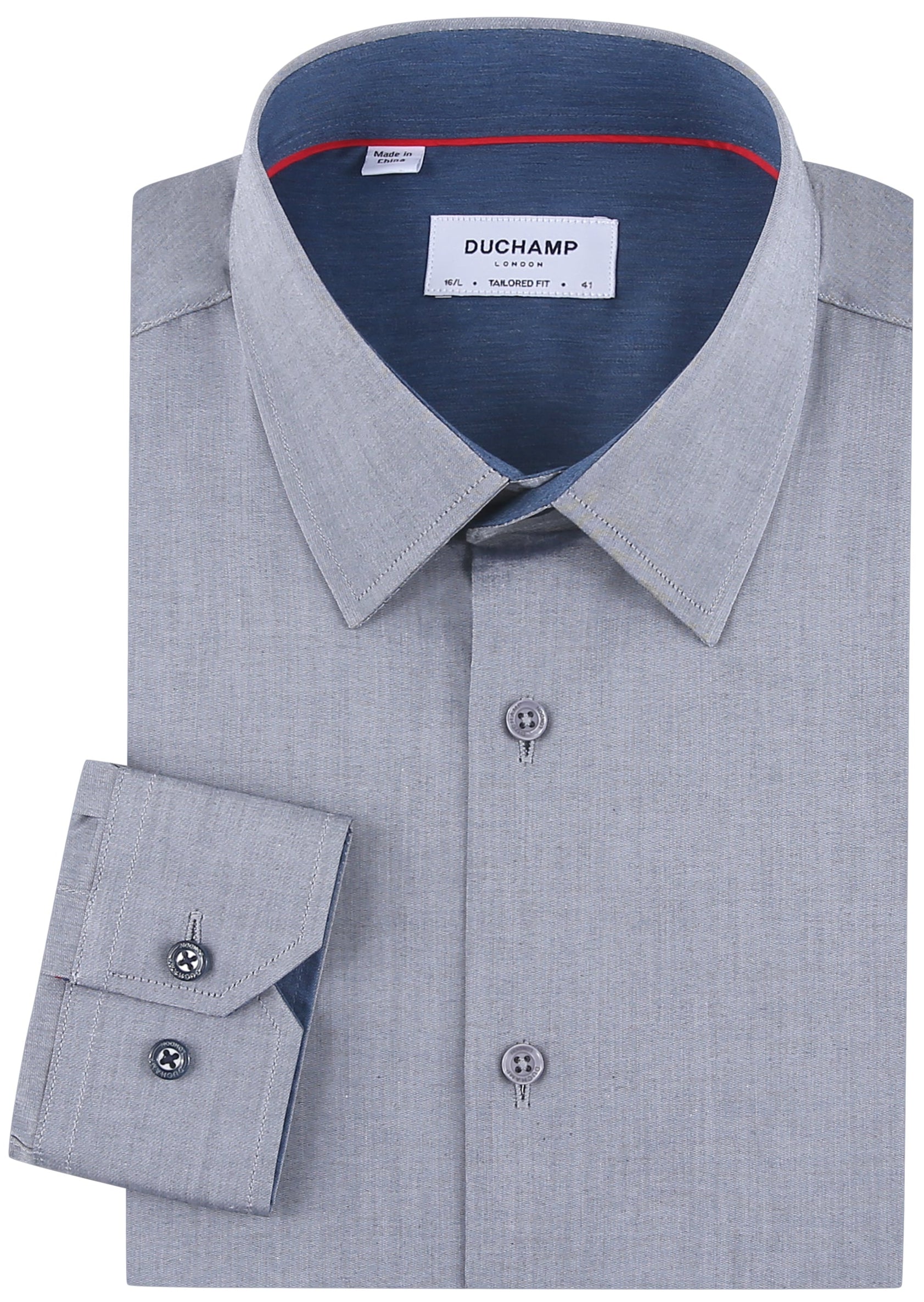Duchamp London Grey Solid Dress Shirt – SHOP ROFFE