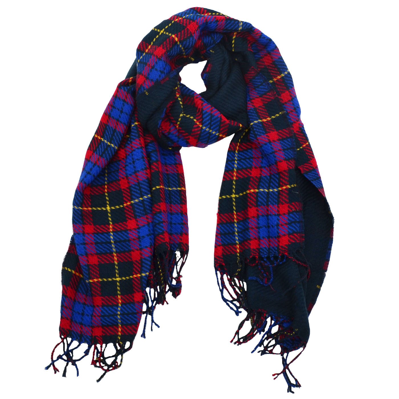 Britney Plaid Reversible Scarf with Trim – SHOP ROFFE