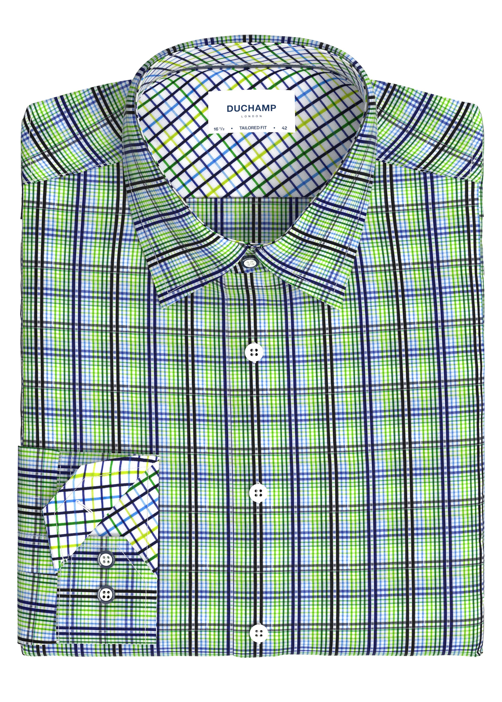 Duchamp London Green Plaid Dress Shirt – SHOP ROFFE
