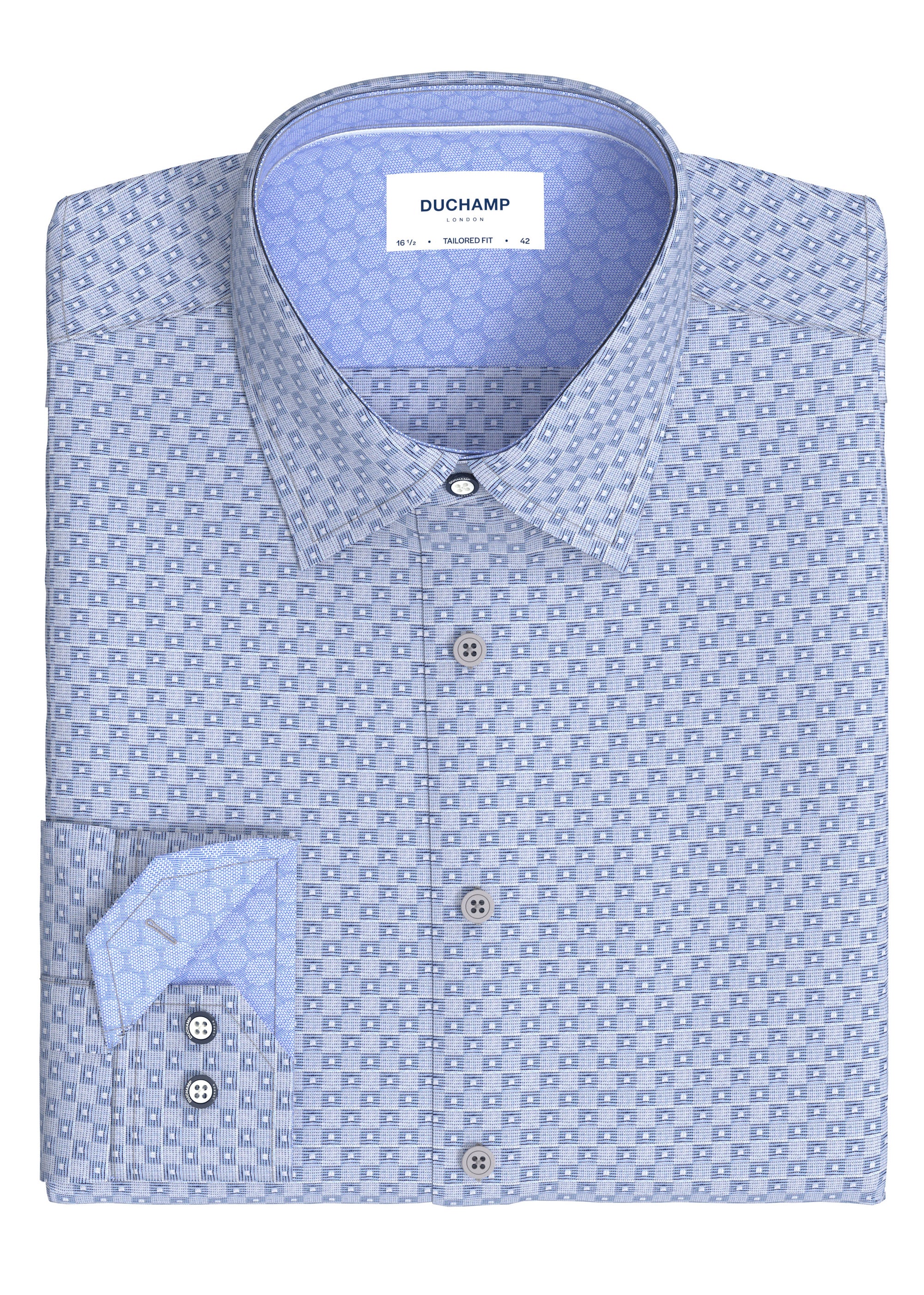 Duchamp London Blue Neat Dress Shirt – SHOP ROFFE
